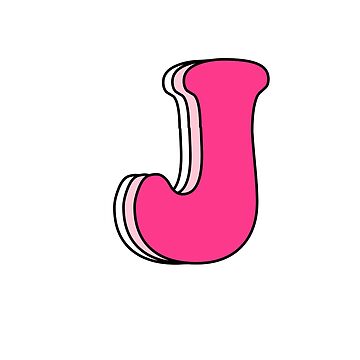 "Uppercase Pink Triple "J"" Sticker for Sale by magnoliastudios | Redbubble