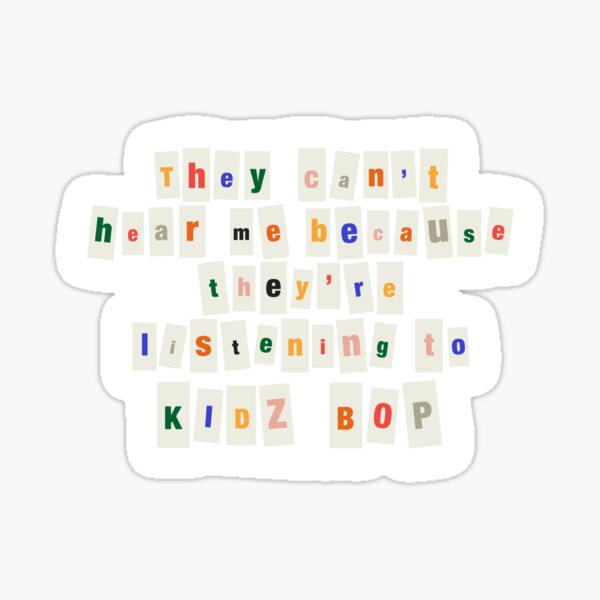 "KIDZ BOP" Sticker for Sale by perketguin | Redbubble