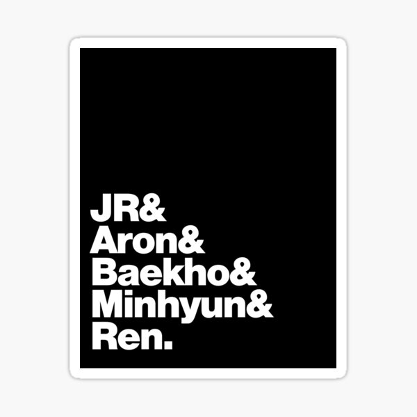 "Nu'est & members names" Sticker for Sale by lovely-day | Redbubble