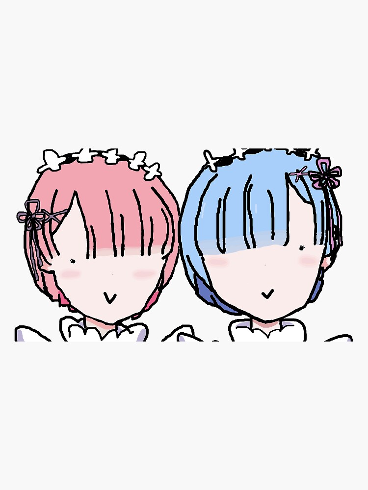 "Funny Rem & Ram" Sticker for Sale by TheOnlyStickboy | Redbubble