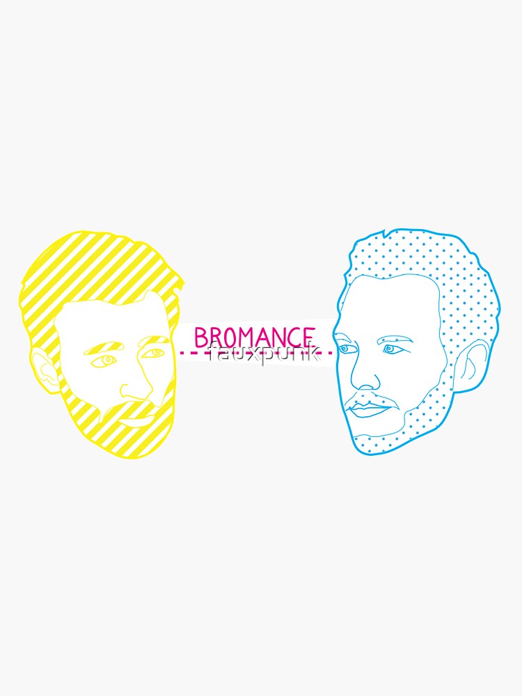 "Bromance" Sticker by fauxpunk | Redbubble