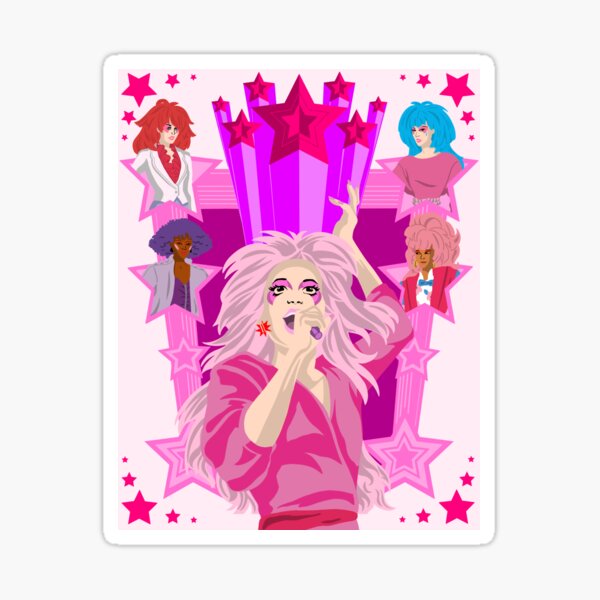 "Jem and the holograms" Sticker for Sale by Jason Prefontaine | Redbubble