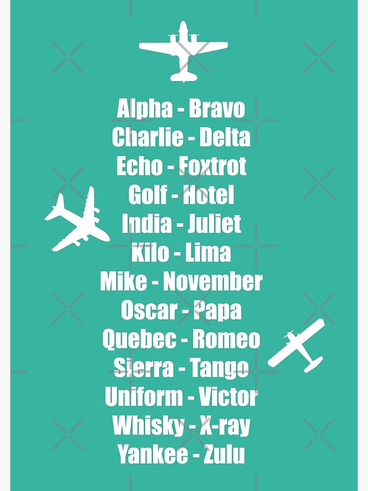 "Pilot Phonetic Alphabet Military Cadet Airplanes" Spiral Notebook for ...