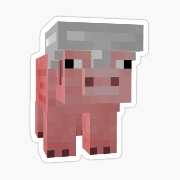 Minecraft Pig Stickers | Redbubble