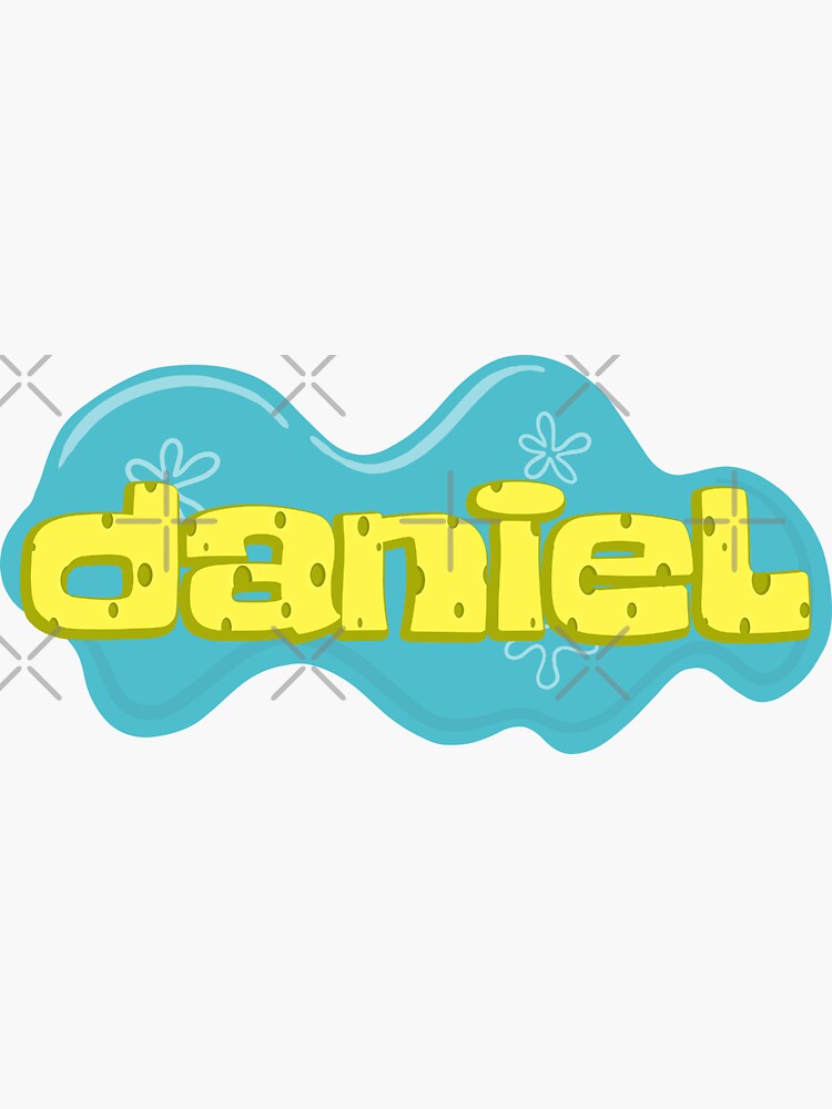 Pegatina «Boy Name Daniel en Bob Esponja Estilo de dibujos animados» de ...