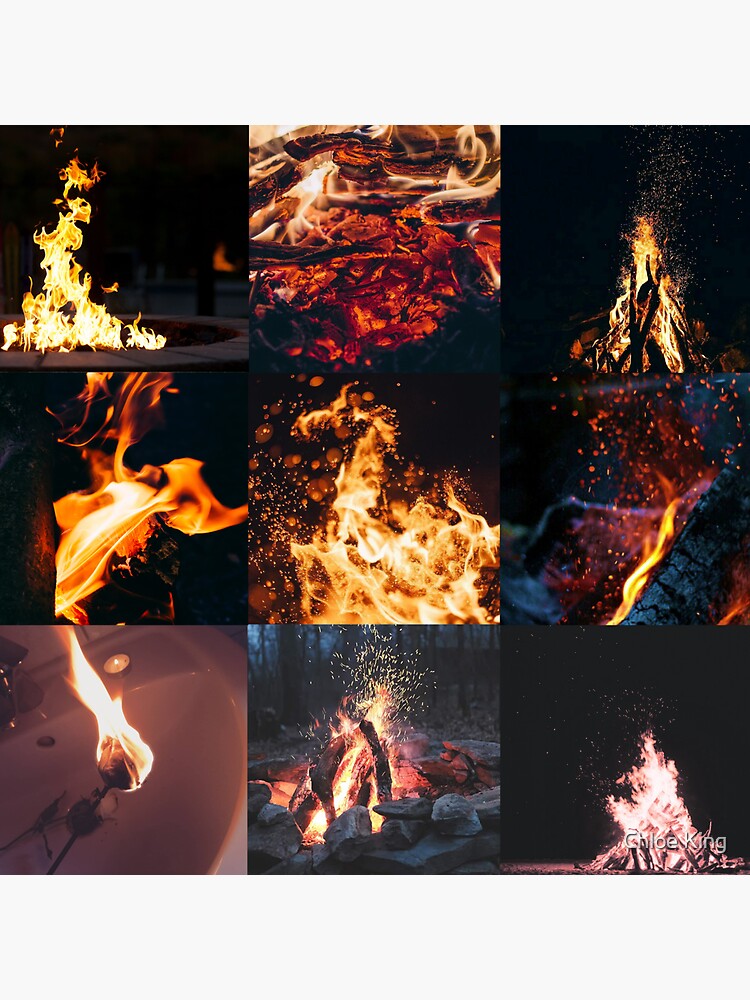 "Fire Mood Board 1" Sticker for Sale by Mrs-Chloe-Dixon | Redbubble