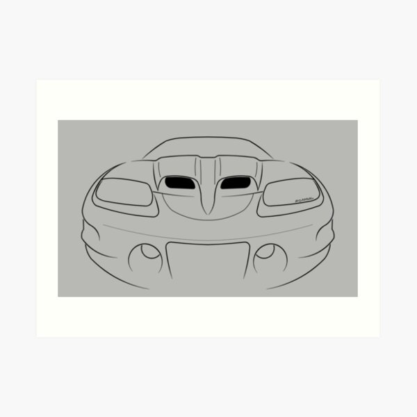 "Trans Am WS6 - Front Stencil, black" Art Print for Sale by mal ...