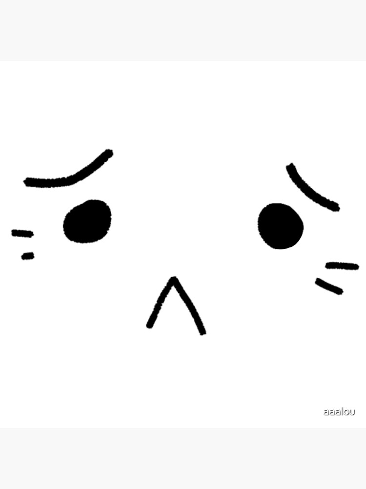 "Sad Kaomoji Emoticon" Art Print for Sale by aaalou | Redbubble