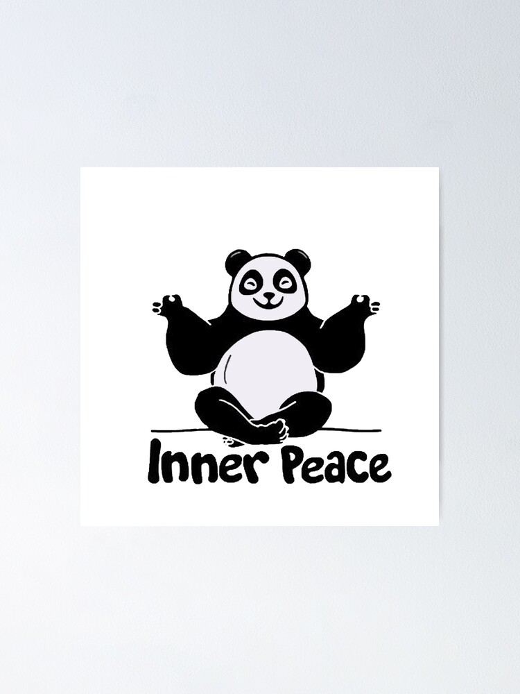 "Cute meditation peace panda" Poster for Sale by Danielana | Redbubble