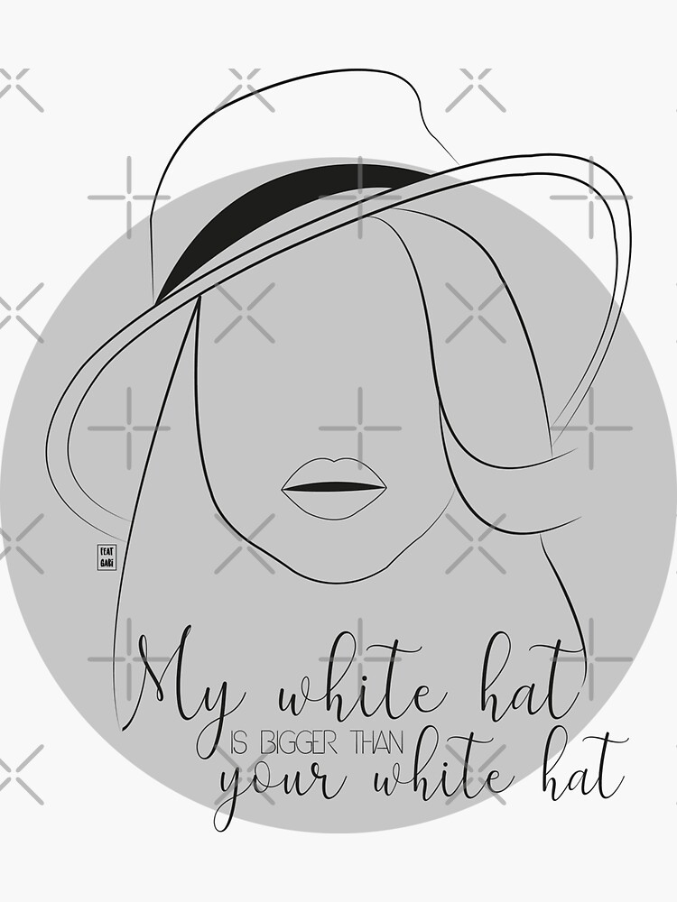 "White hat" Sticker for Sale by featuringabi | Redbubble