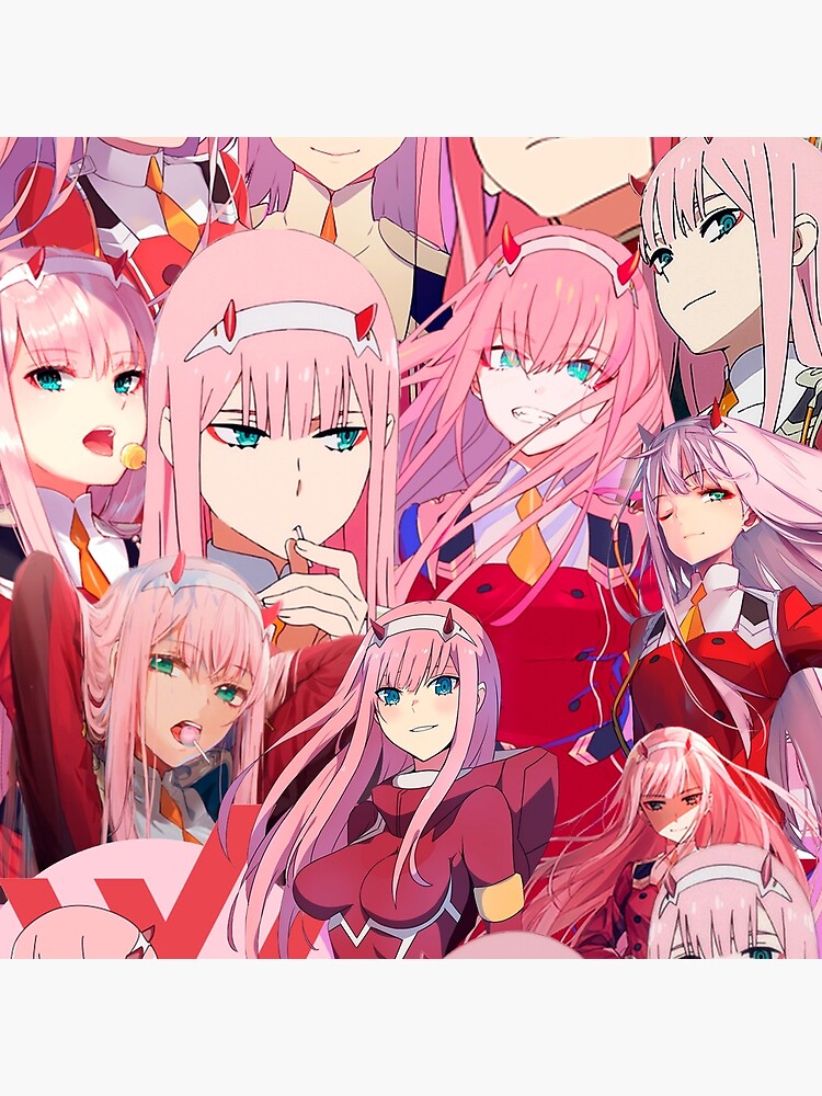 Coussin « Zero Two collage », par cowination | Redbubble