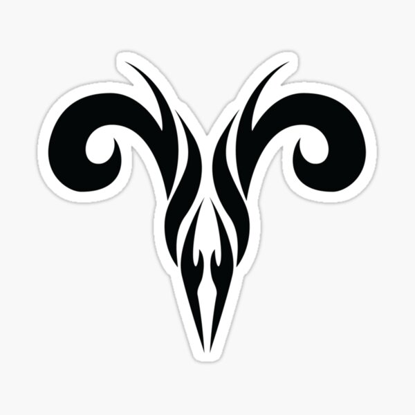 "Aries Symbol" Sticker for Sale by Darklash | Redbubble