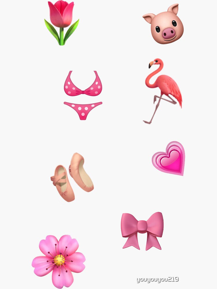 "Pink Emoji Sticker Pack" Sticker by youyouyou219 | Redbubble