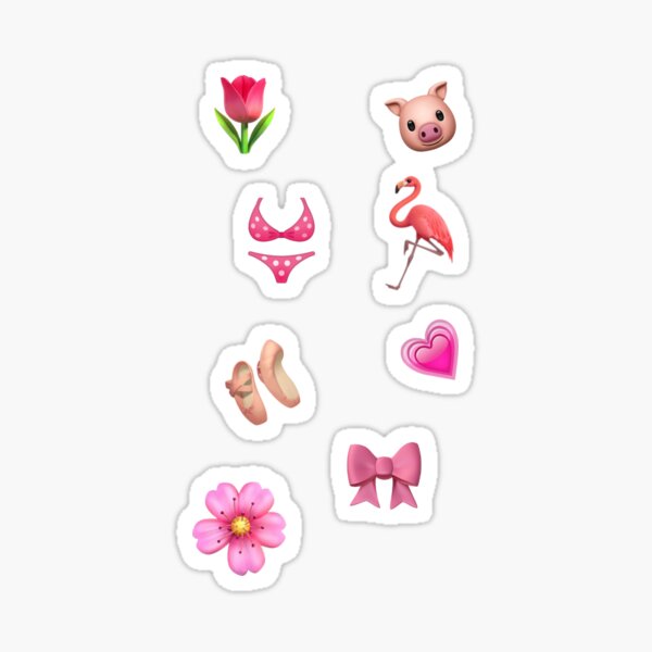 "Pink Emoji Sticker Pack" Sticker by youyouyou219 | Redbubble