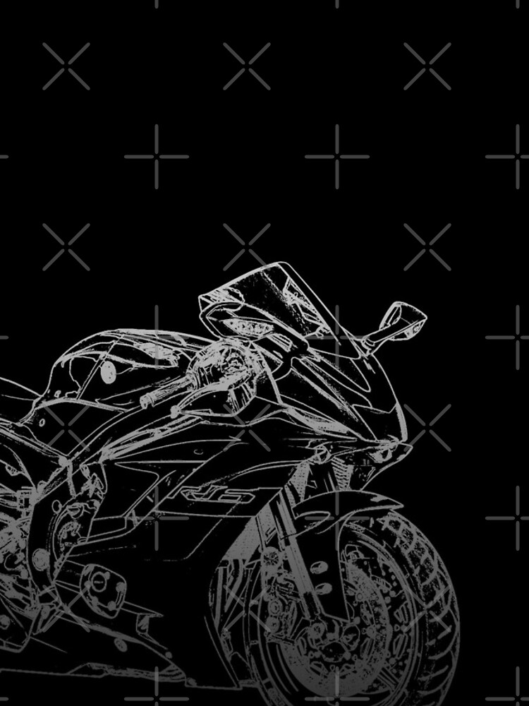 "Yamaha YZF R6 pencil silhouette motorcycle sport bike superbike ...