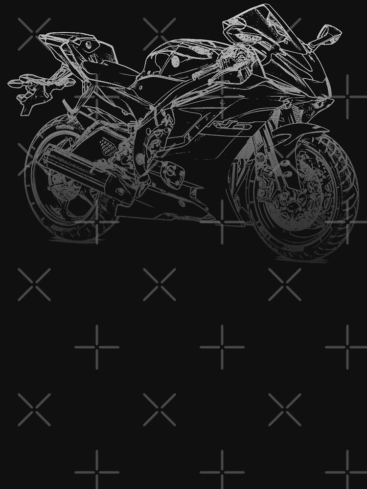 "Yamaha YZF R6 pencil silhouette motorcycle sport bike superbike" T ...