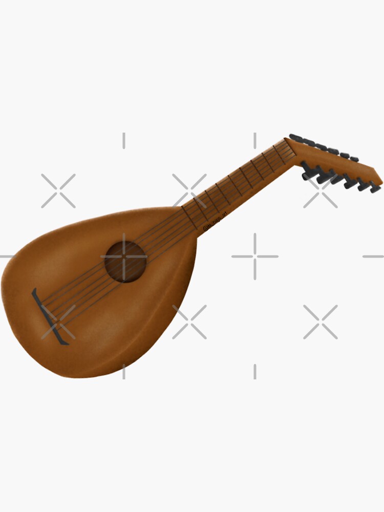 "Lute" Sticker for Sale by NaybeNay | Redbubble