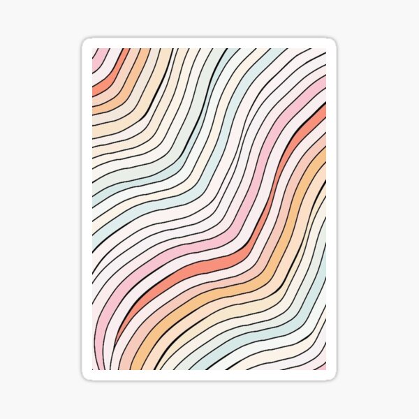 "Rainbow Wave" Sticker for Sale by gabyshave1 | Redbubble