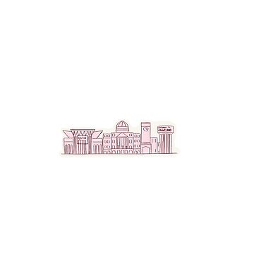 "Aggieland skyline" Sticker for Sale by Madyson Johnson | Redbubble