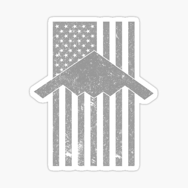 "B-2 Spirit Stealth Bomber Vintage Flag Design" Sticker for Sale by ...