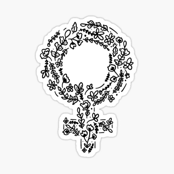 "Floral Female Symbol" Sticker for Sale by Jeandabean | Redbubble