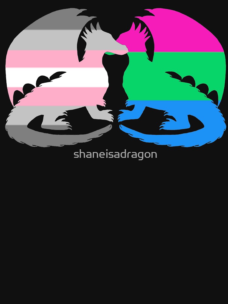 Polysexual Demigirl Pride Dragons T Shirt For Sale By Shaneisadragon