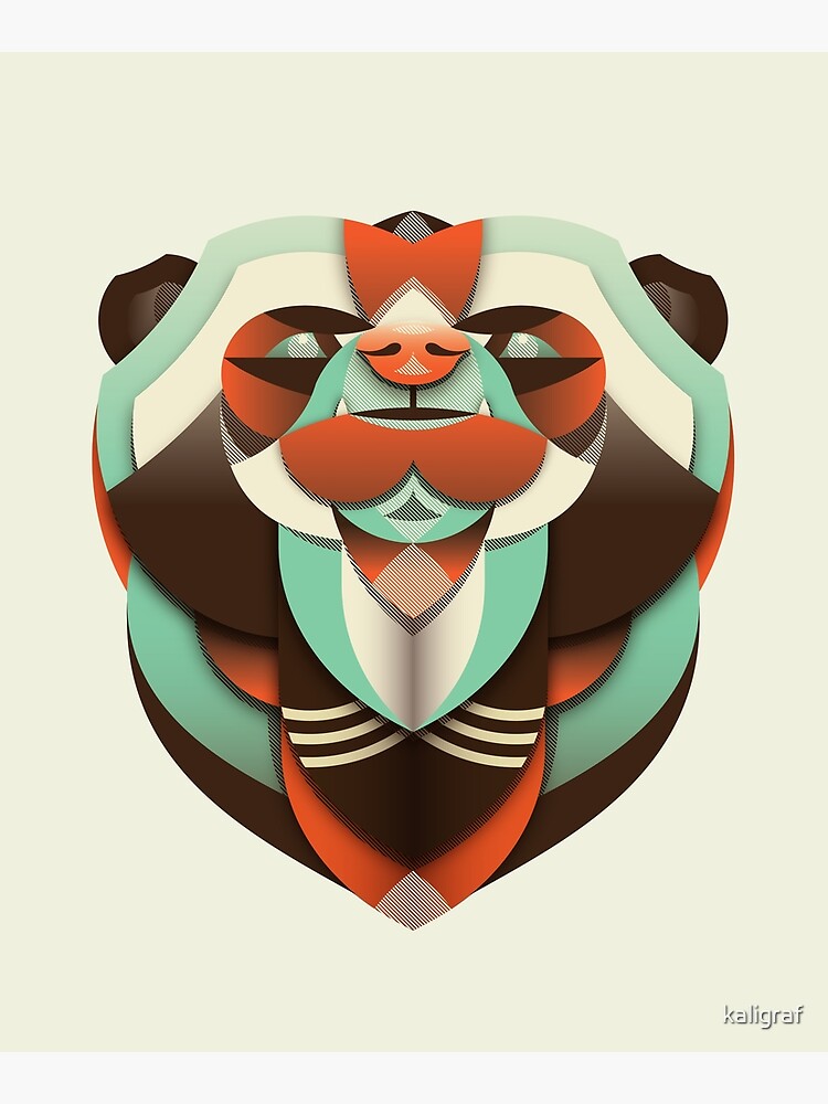 "Geometric Aztec Bear" Art Print for Sale by kaligraf | Redbubble