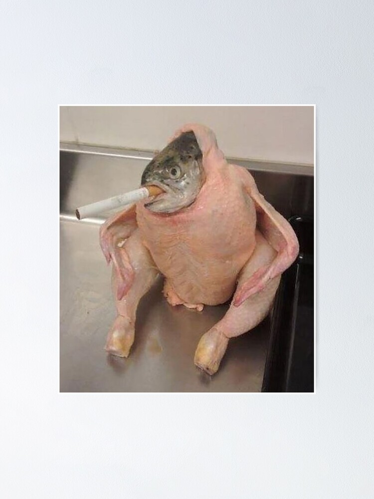 "Fisch in Huhn" Poster von Midnyte | Redbubble