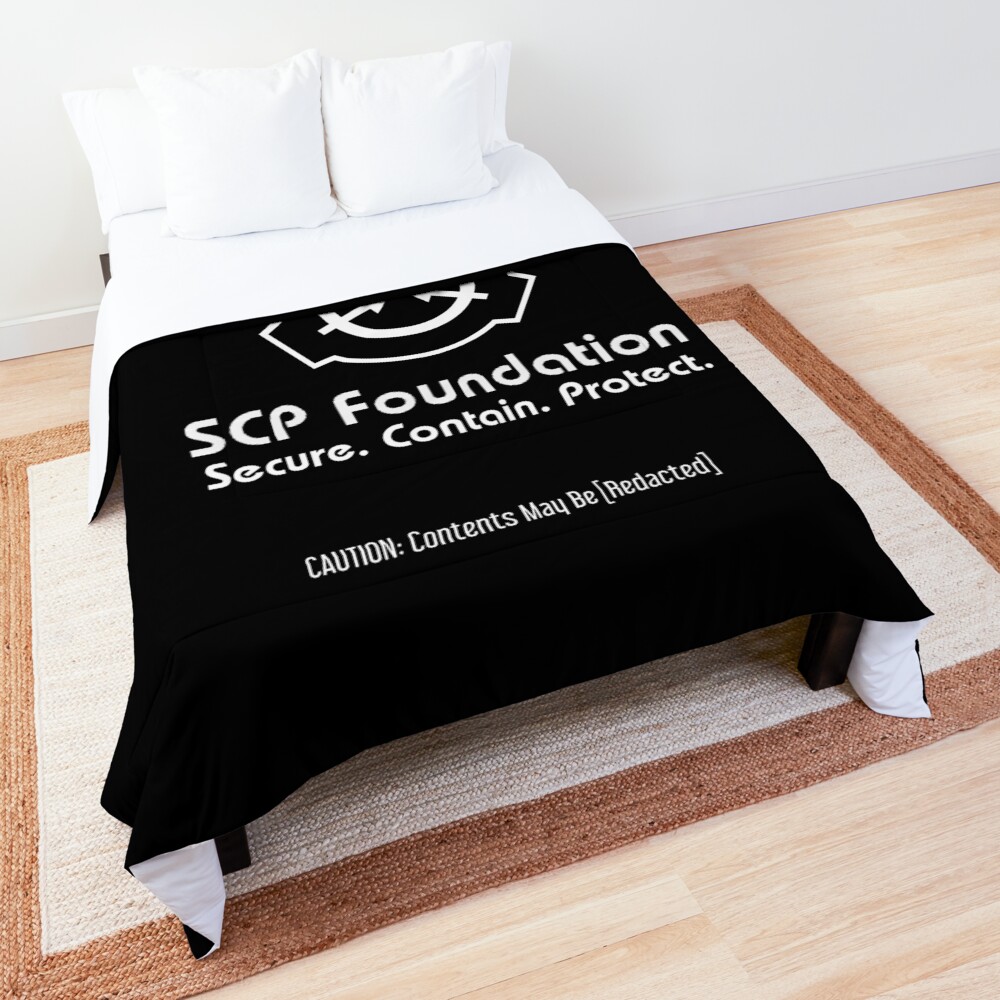 "SCP Foundation: Contents May Be [Redacted] (Black)" Comforter by ...