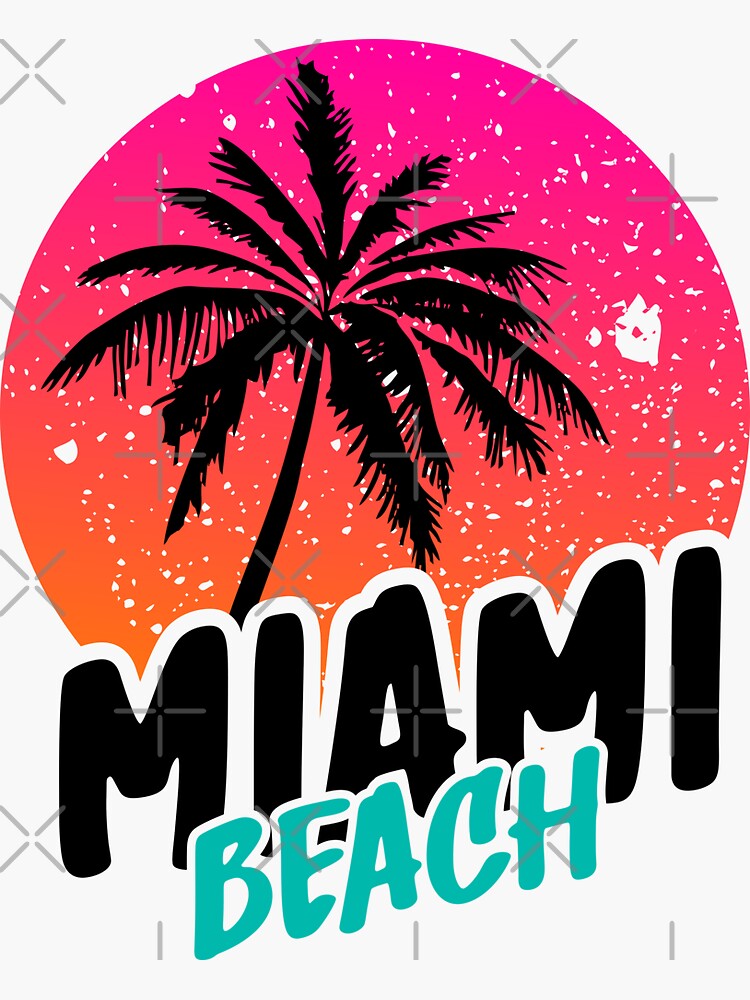 "Miami Beach" Sticker for Sale by tambustore | Redbubble