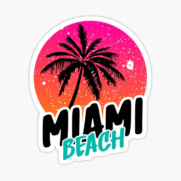 "Miami Beach" Sticker for Sale by tambustore | Redbubble