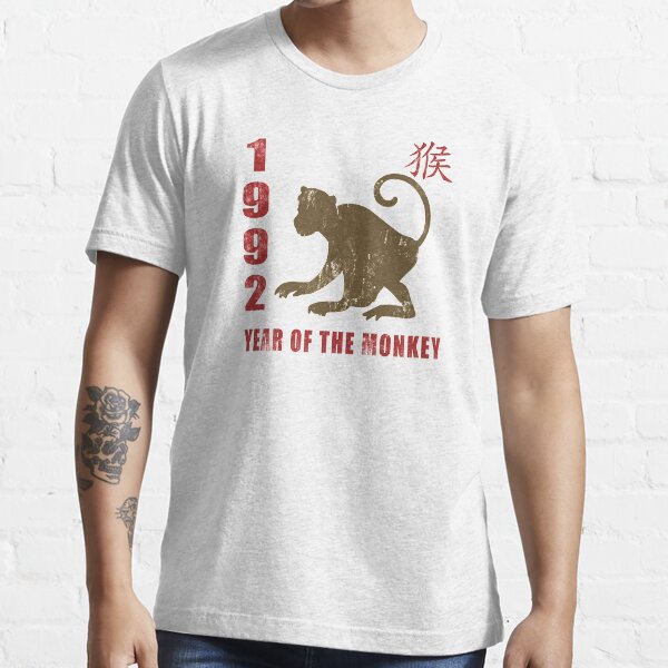 "Year of The Monkey 1992 Chinese Zodiac Monkey 1992" T-shirt for Sale ...