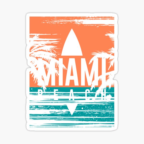 "Miami Beach" Sticker for Sale by tambustore | Redbubble