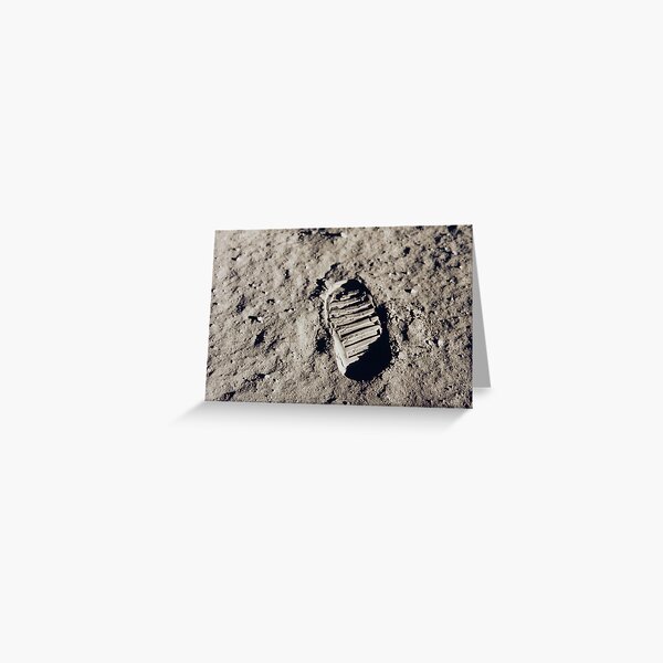 "Bootprint on the Moon" Greeting Card for Sale by jvorzimmer | Redbubble
