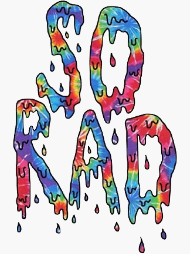 "So Rad" Sticker by bfast9159 | Redbubble