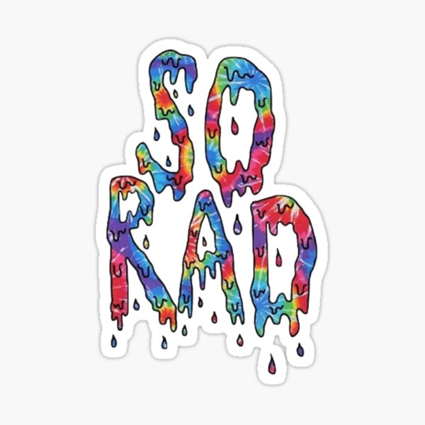"So Rad" Sticker by bfast9159 | Redbubble