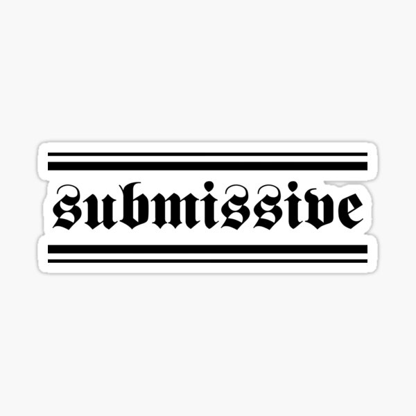 "Submissive" Sticker for Sale by LelikV | Redbubble