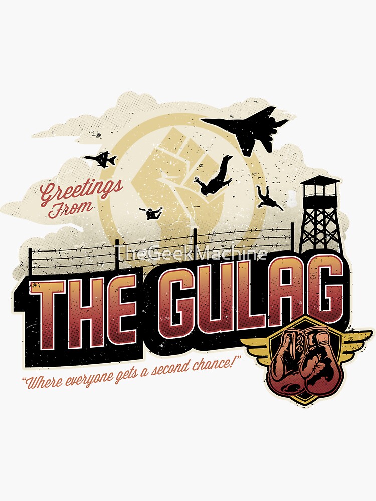 "Greetings From The Gulag" Sticker for Sale by TheGeekMachine | Redbubble