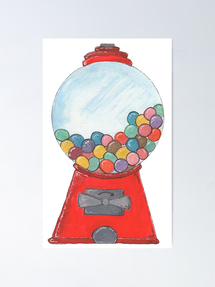 "Gumball Machine " Poster by wildtangents | Redbubble