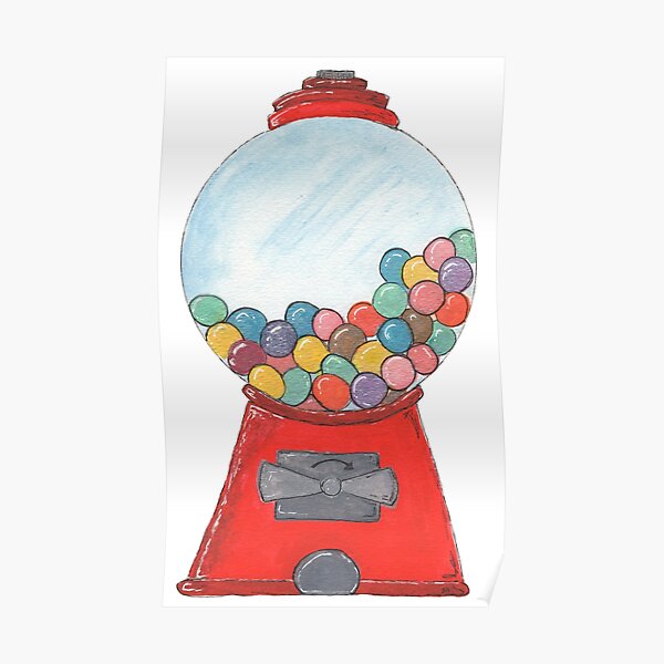"Gumball Machine " Poster by wildtangents | Redbubble