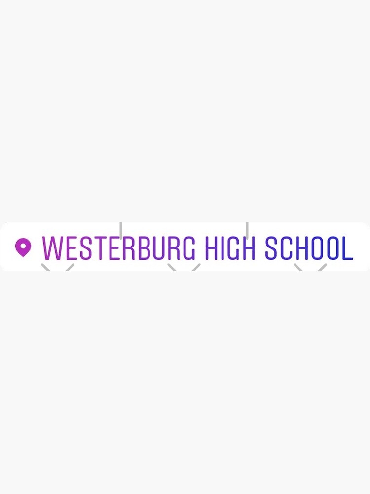 "Westerburg High School Location Tag Sticker" Sticker for Sale by ...