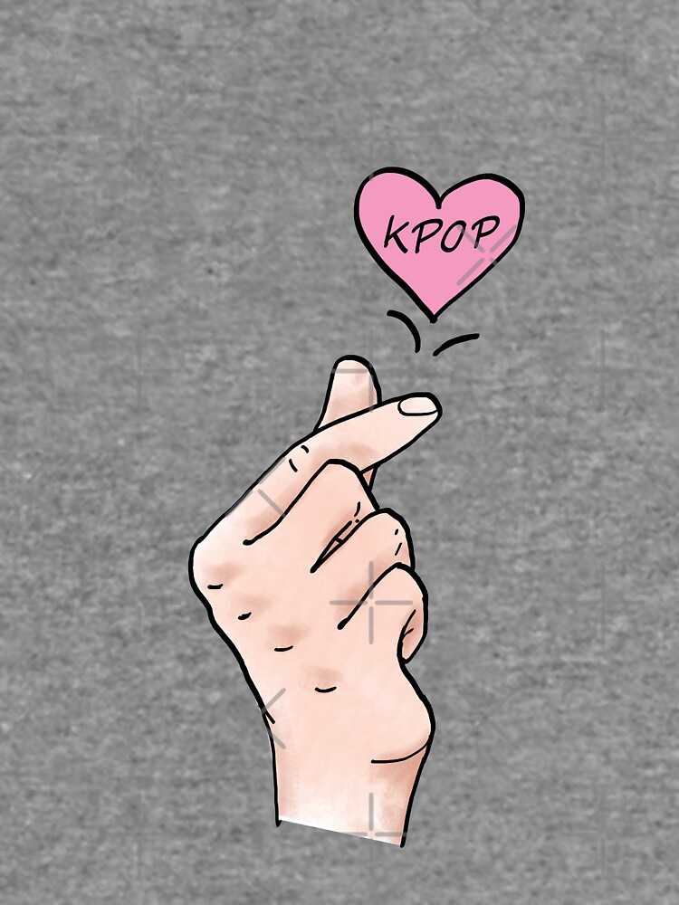 Sweatshirt léger « Je coeur KPOP. Kpop Finger Heart. Coeurs digitaux ...