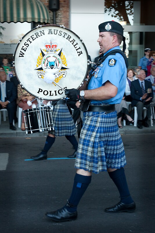 "WA Police Pipe Band" by Darren Speedie | Redbubble
