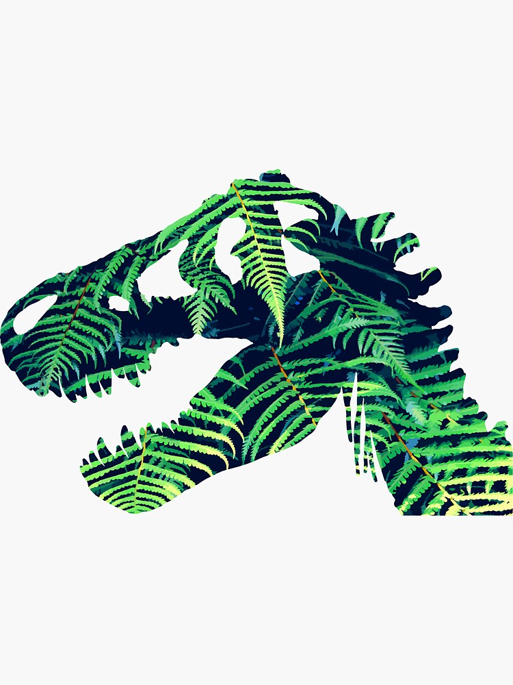 "T-Rex Logo - Leaves" Sticker for Sale by MarKirby | Redbubble