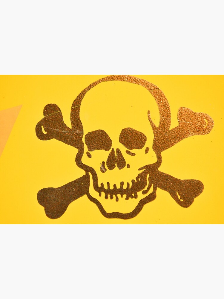"Orange Skull and Crossbones Symbol" Sticker by Kenobass | Redbubble