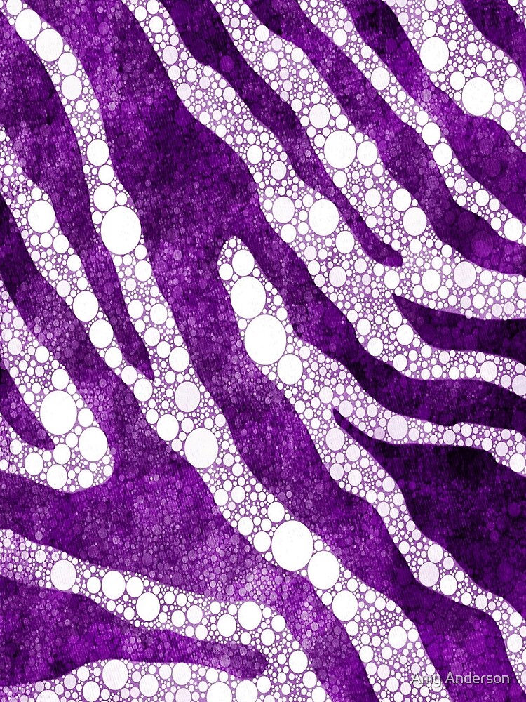 "Beautiful Purple Silver Zebra Print Abstract " Drawstring Bag by ...