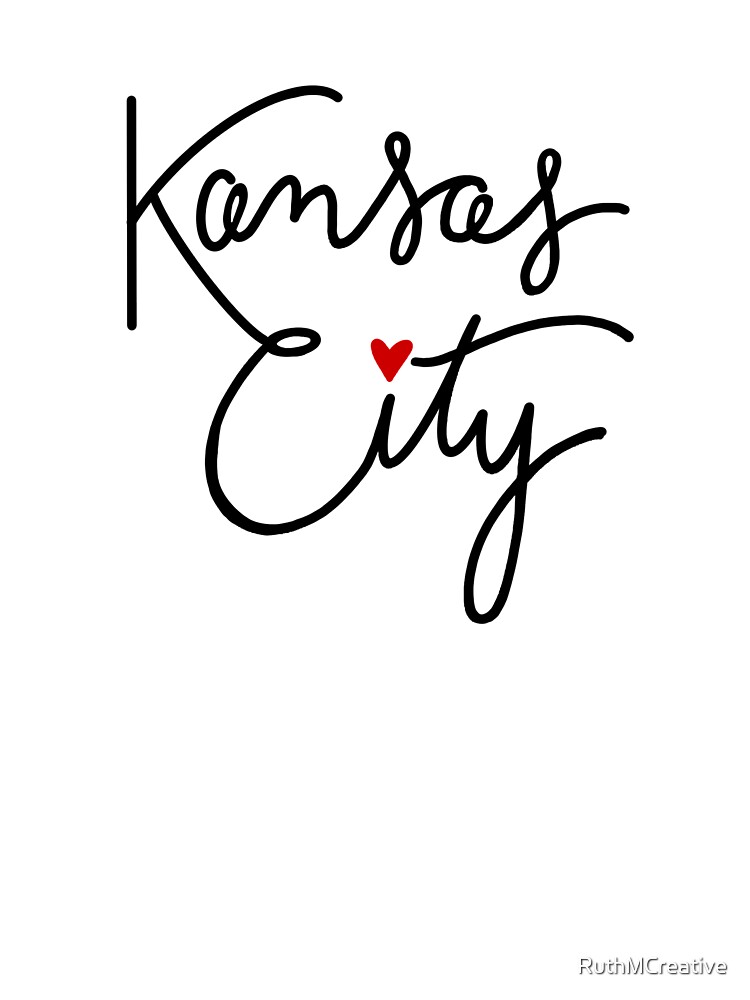 "Cursive Kansas City Love" Kids T-Shirt for Sale by RuthMCreative ...