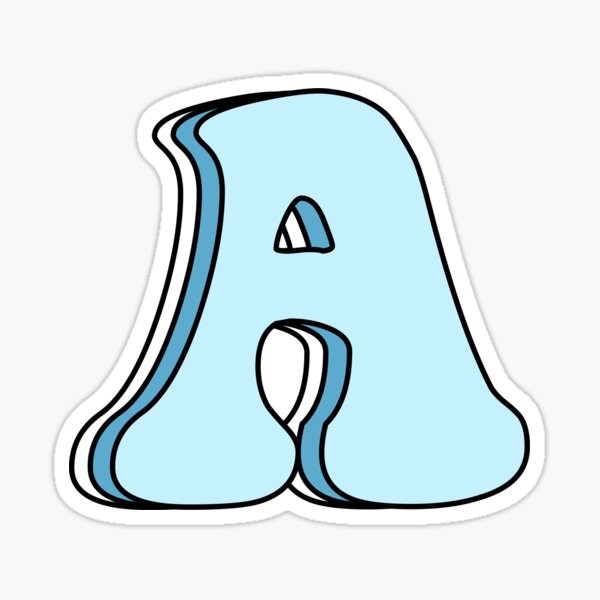 "Uppercase Blue Triple "A"" Sticker for Sale by magnoliastudios | Redbubble