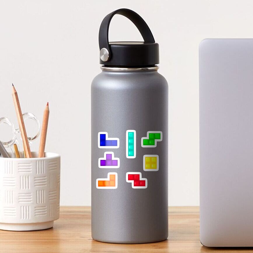 "Tetris Block Sticker Pack" Sticker for Sale by NightHeartt | Redbubble