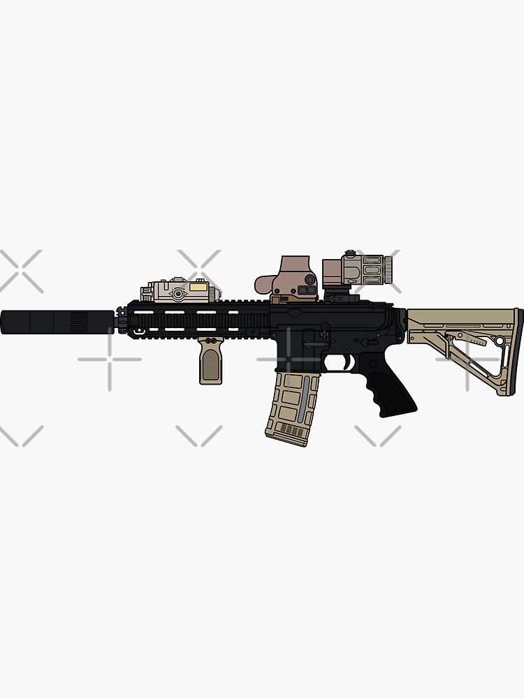 "HK 416" Sticker by Netliquid | Redbubble